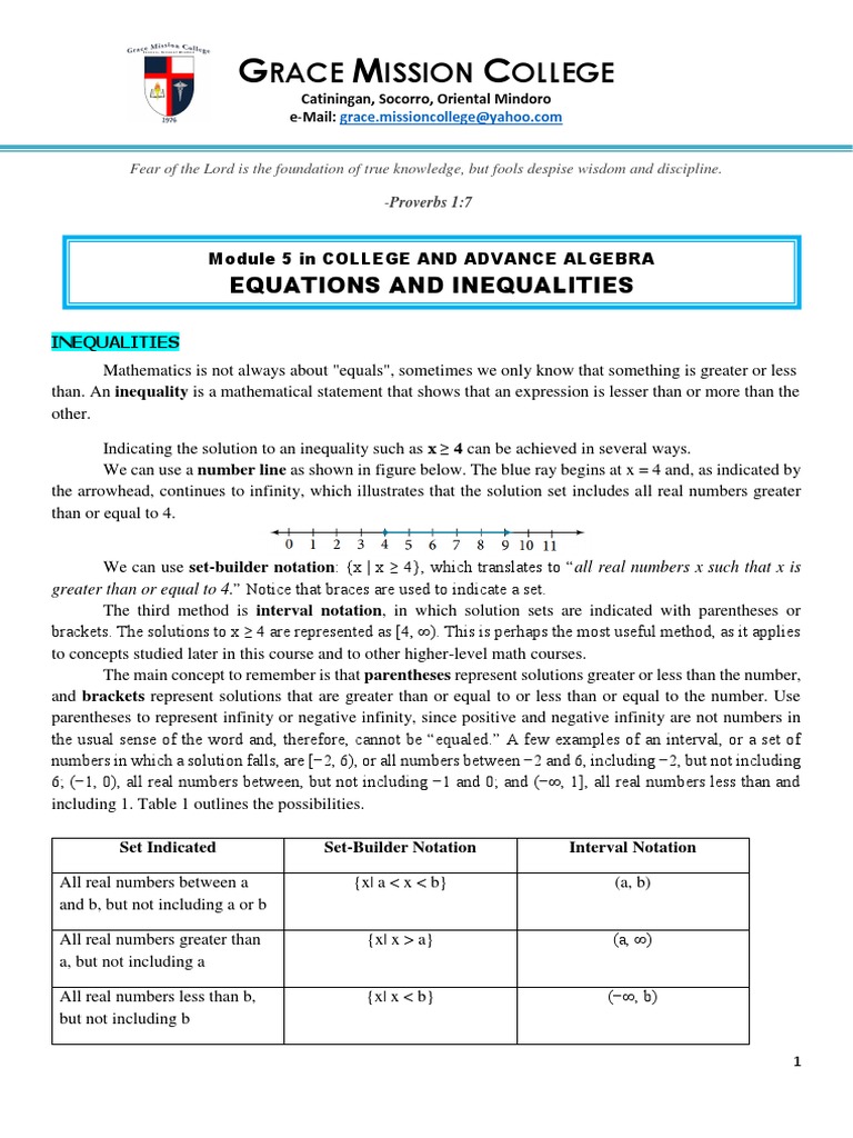 Module 5 College and Advance Algebra | PDF