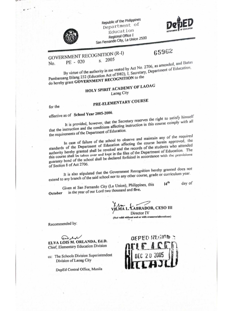 Government Recognition | PDF
