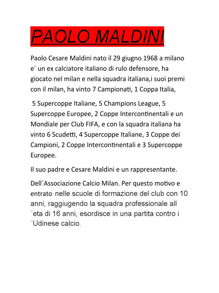 Paolo Maldini | PDF