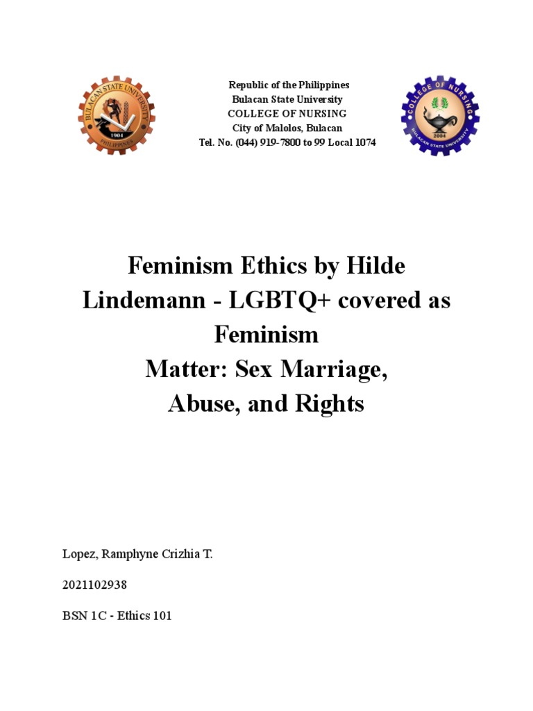 Feminism Ethics By Hild Lindemann Lgbtq Covered As Feminism Matter