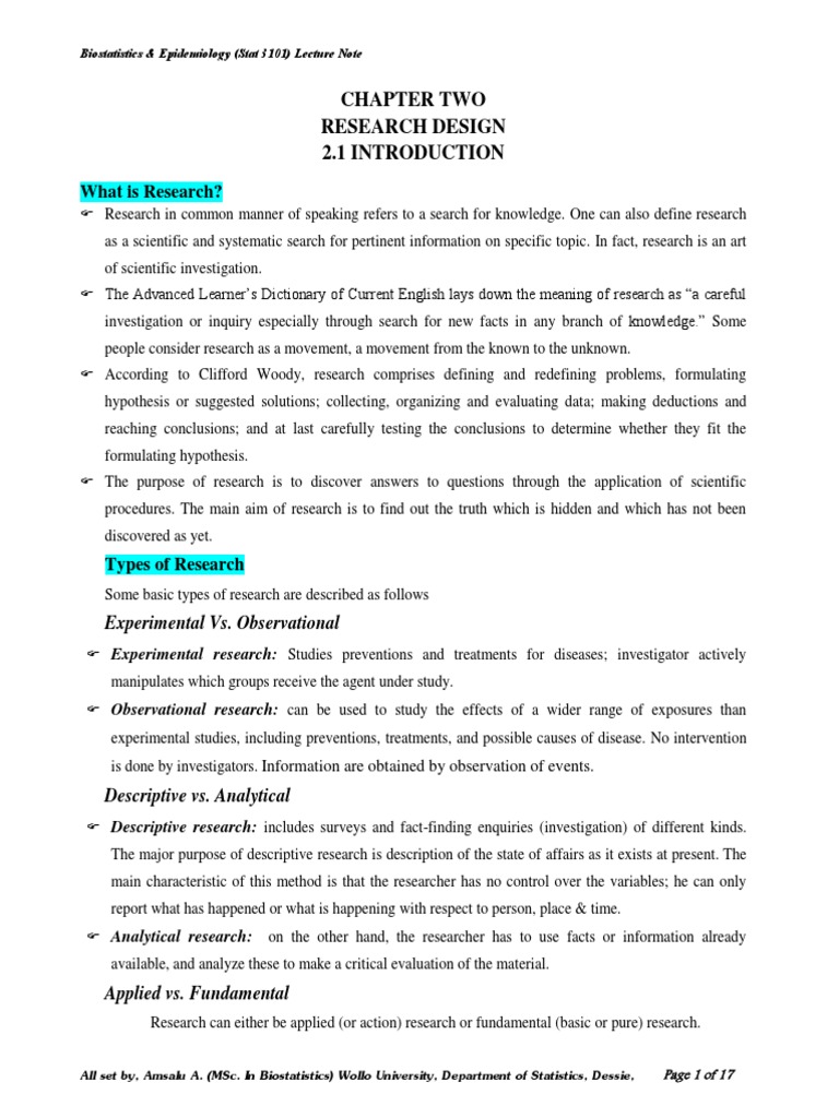 Chapter Two Epidemiology | PDF | Experiment | Epidemiology