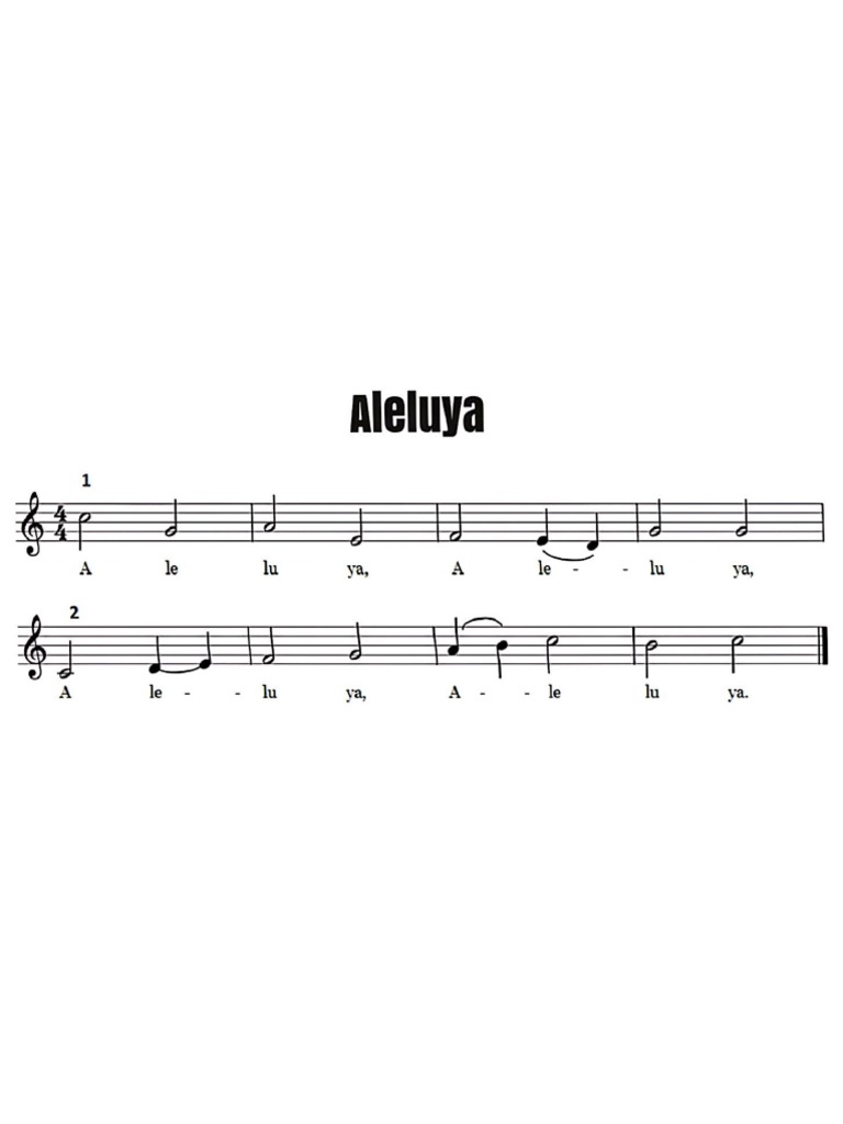 Aleluya Partitura | PDF