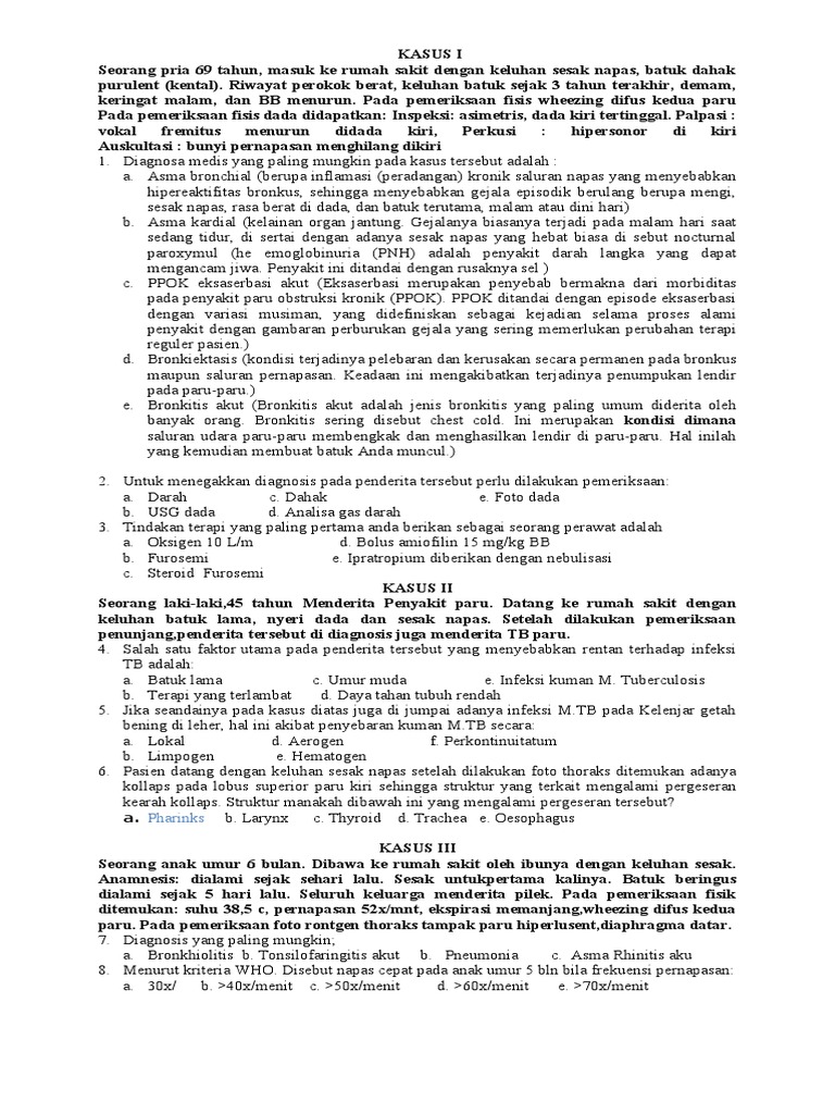 Jawaban Latihan Soal Semester 3 KMB 2022 | PDF