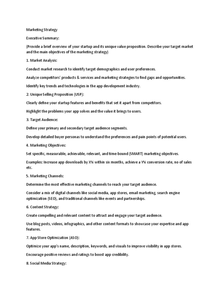 Marketing Strategy Template | PDF | Business