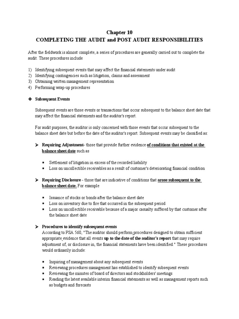 Completing the Audit | PDF