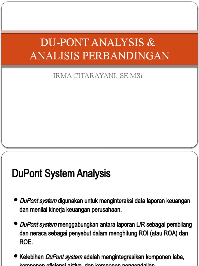 14 - Du Pont Analysis | PDF