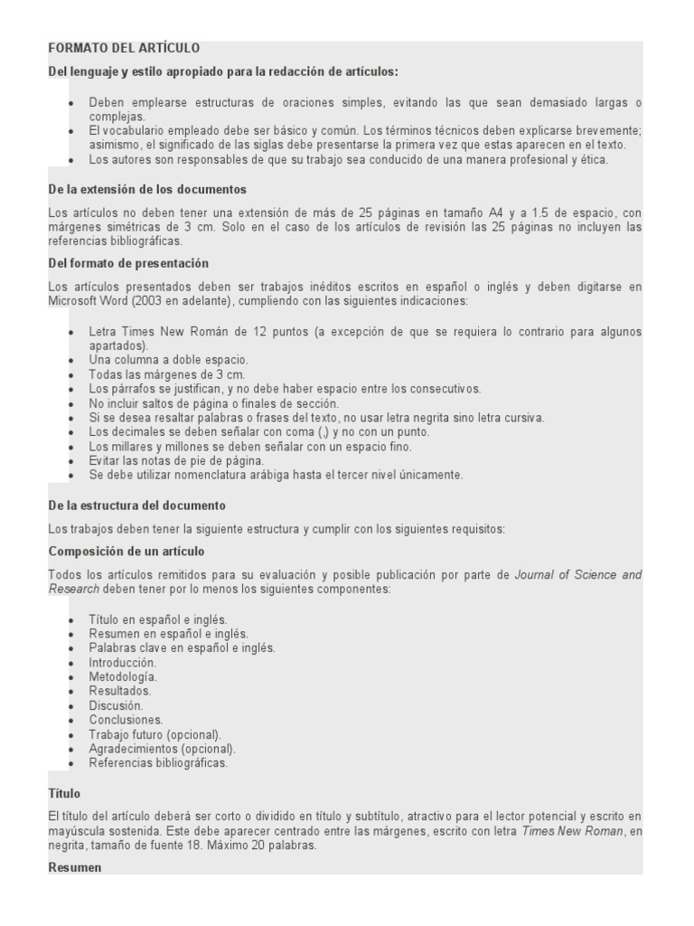 Formato Del Artículo | PDF