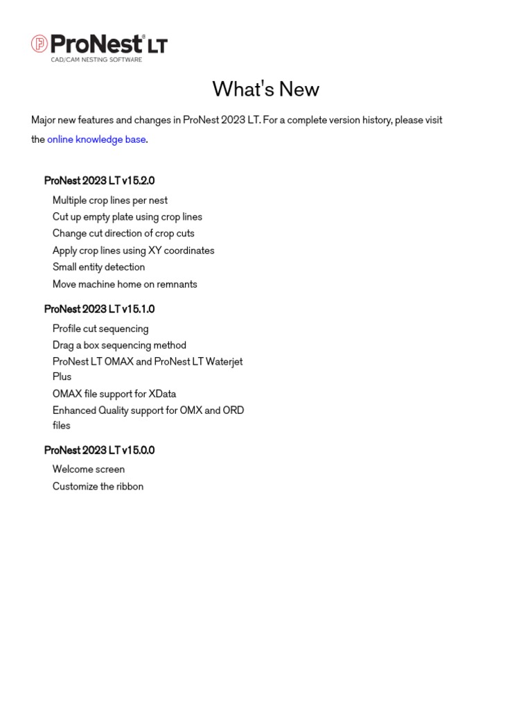 What's New in ProNest 2023 LT | PDF