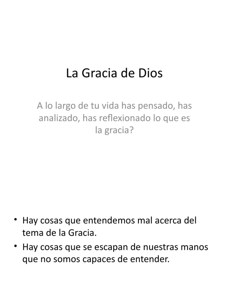 La Gracia de Dios | PDF | Filosofía | Religión y espiritualidad