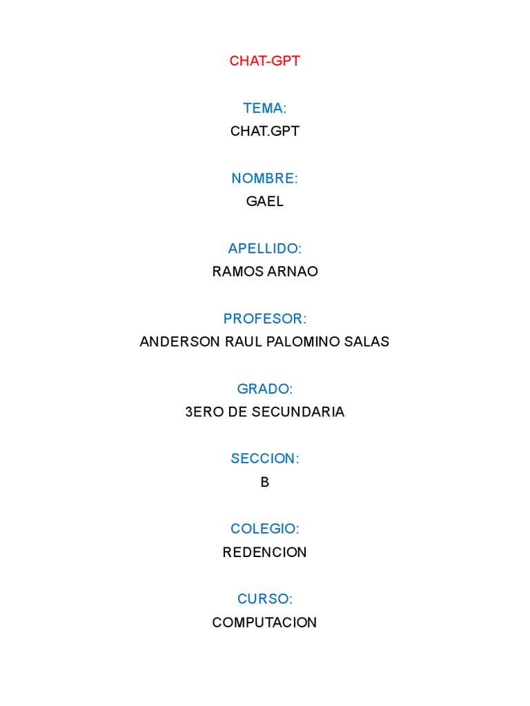 CHAT GPT 2 | Descargar gratis PDF | Informática