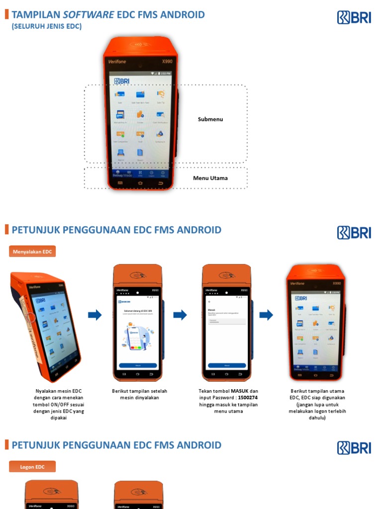Training EDC Verifone BRI | PDF