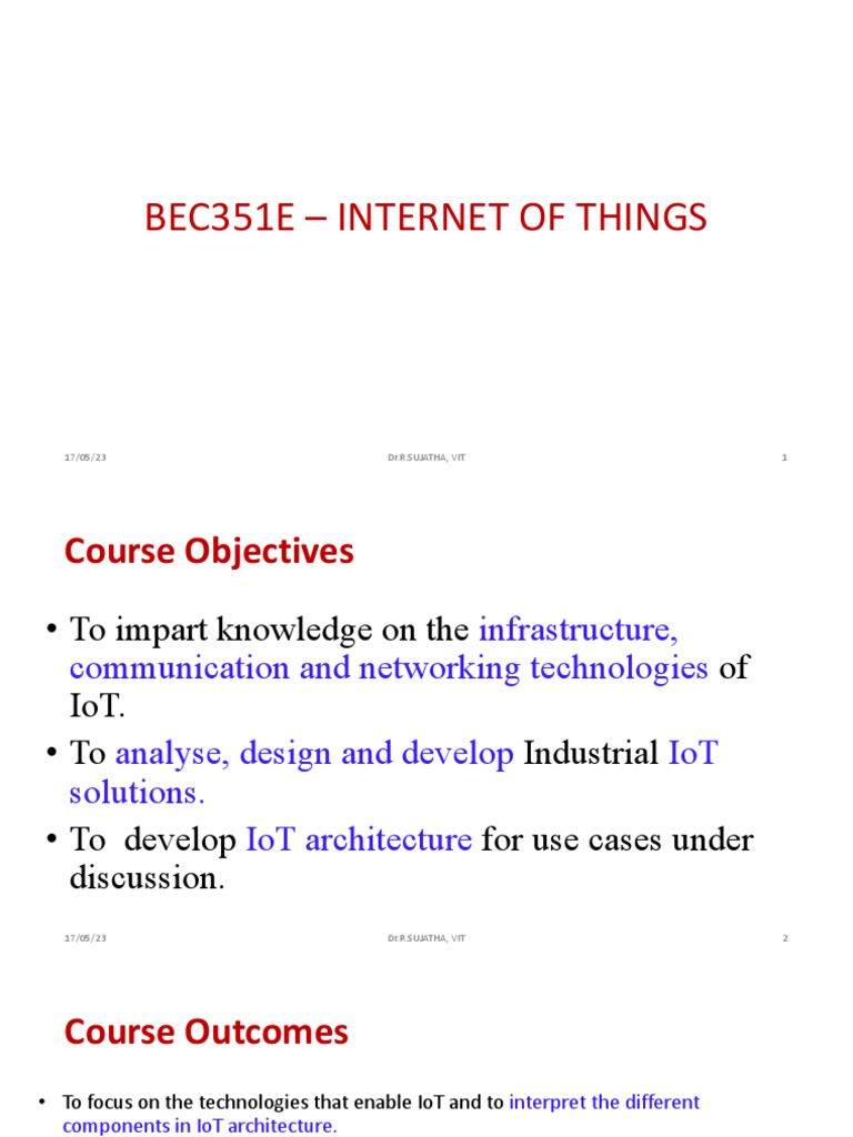 1-Module1 - IoT Emergence, Definition and Characteristics of IoT, Impact of IoT On Bus-25-04 ...
