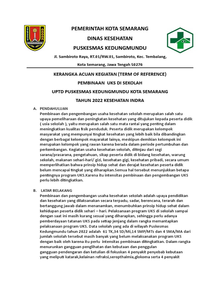 Kak Indra Uks Sekolah | PDF