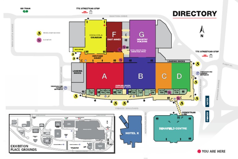 Exhibition Place Enercare Centre Beanfield Centre Accessibility Map | PDF