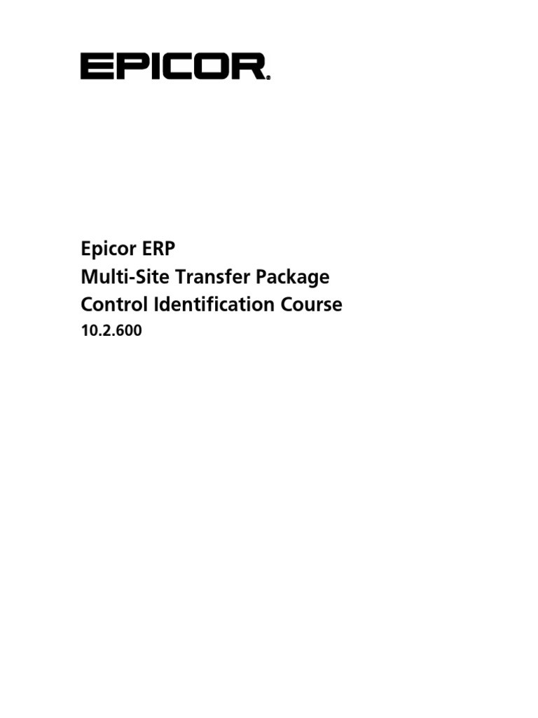 Multi-Site Transfer Package Control Identification | PDF