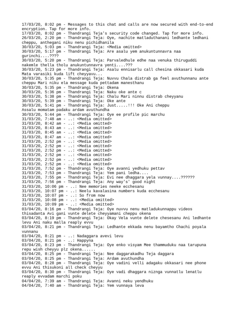 WhatsApp Chat With Thandrangi Teja | PDF