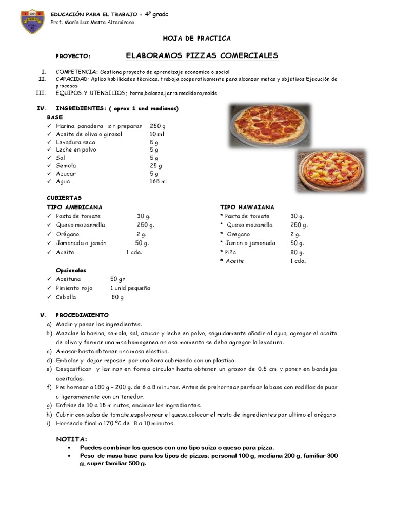 Elaboración de Pizza Comercial | PDF | Pizza | Cocina occidental