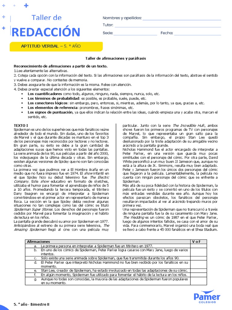 Taller - S5 - Sem5 - Aptv - Ii Bim - Ae 2023 - 1 | PDF