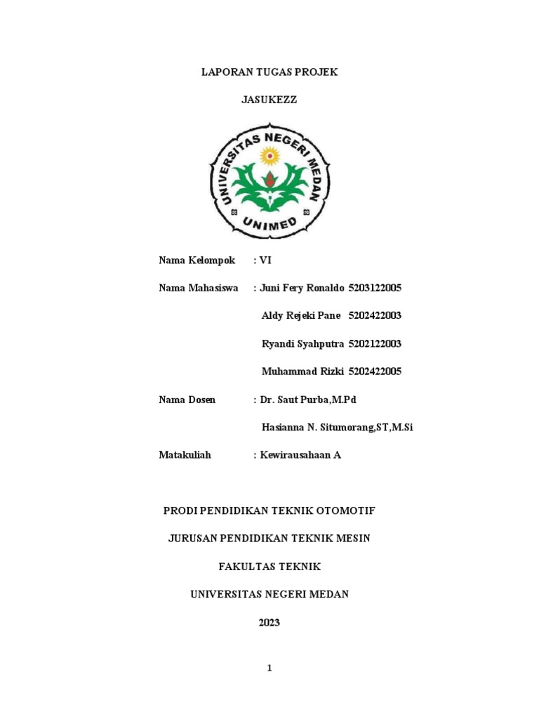 LAPORAN PROJEK USAHA JASUKE - KELOMPOK 6 Revisikan | PDF