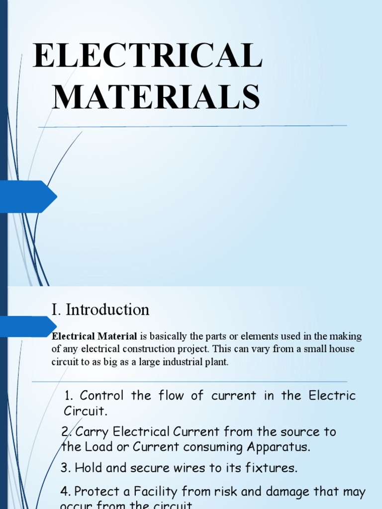 Electrical Materials | PDF | Fuse (Electrical) | Switch