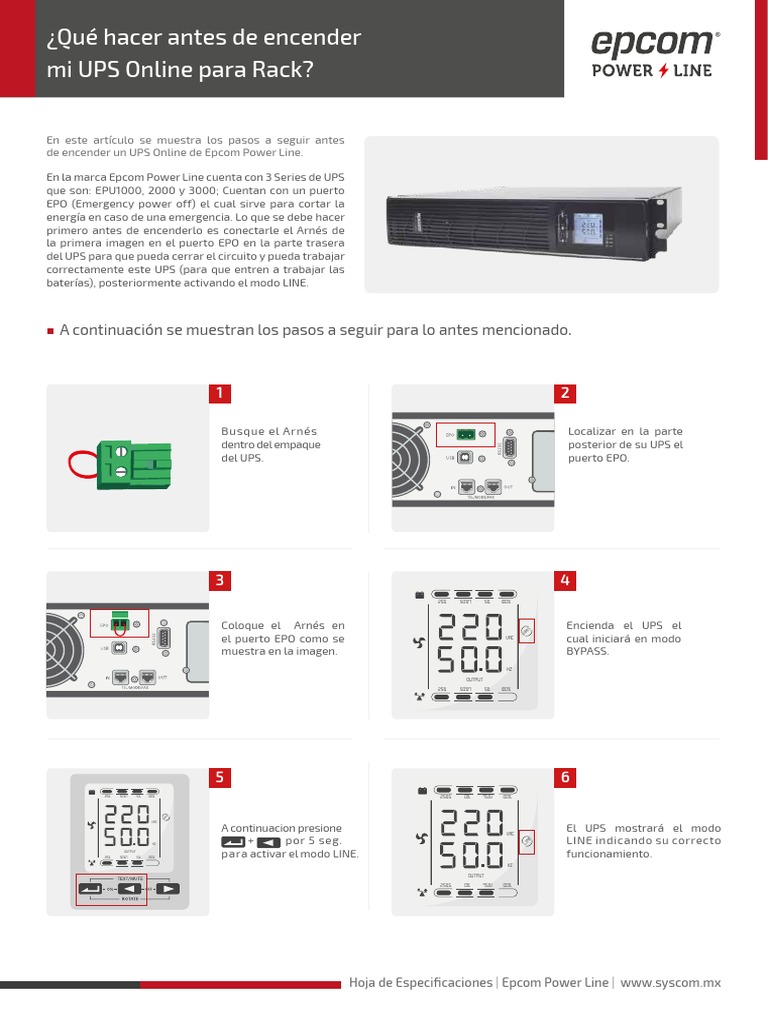 Primeros Pasos Epcom Powerline Specsheets | PDF
