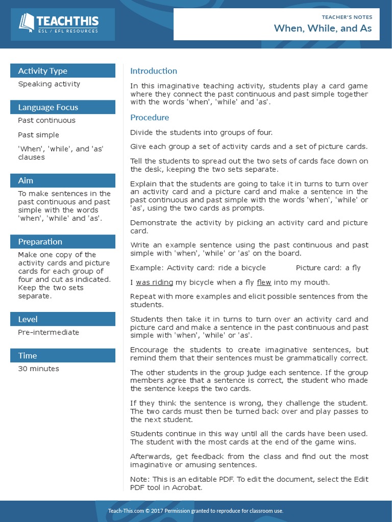 When, While, and As | PDF