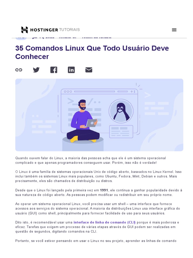 WWW Hostinger Com BR Tutoriais Comandos Linux | PDF