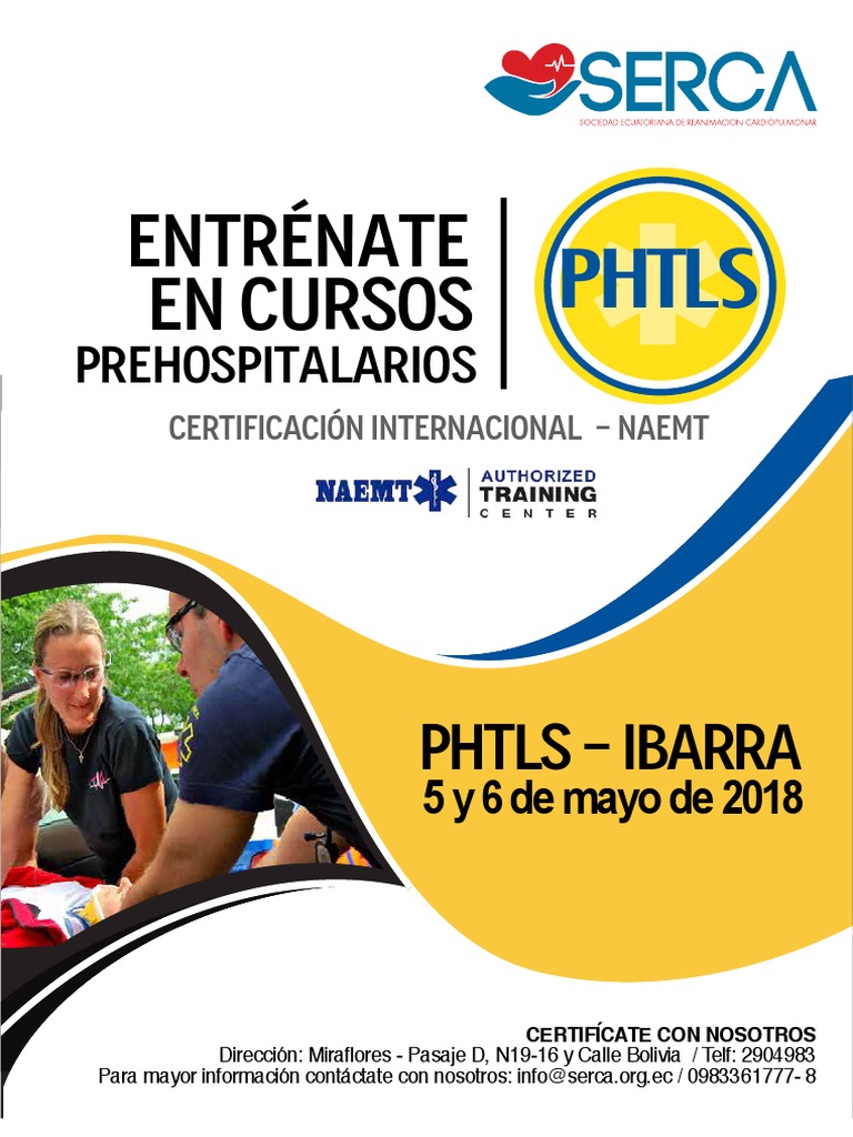 Certificación PHTLS en Ibarra 2018 | PDF