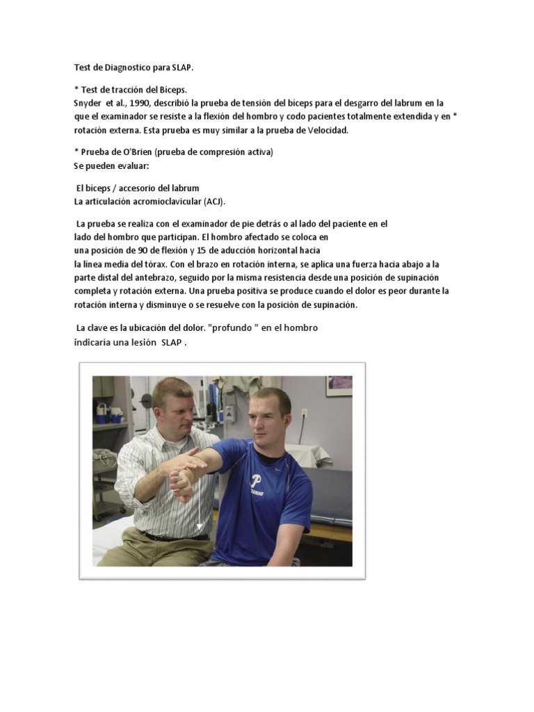 Test de Diagnostico para SLAP | PDF | Hombro | Codo