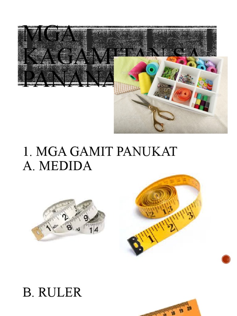 Vdocuments - MX - Mga Kagamitan Sa Pananahi | PDF