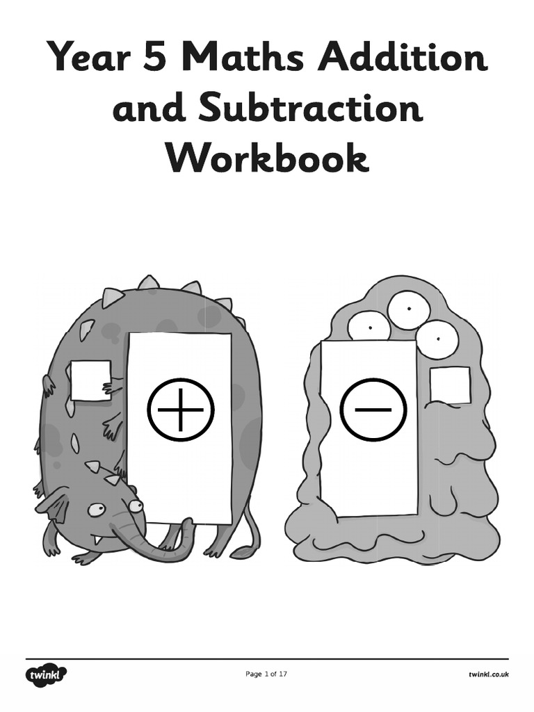 Addition and Subtraction Workbook | PDF