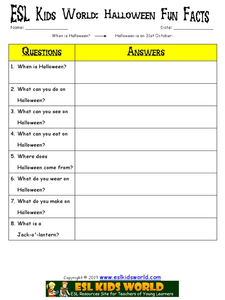 Halloween Survey | PDF