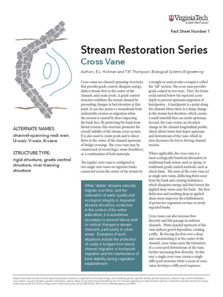 Cross Vane Structures for Stream Restoration | PDF
