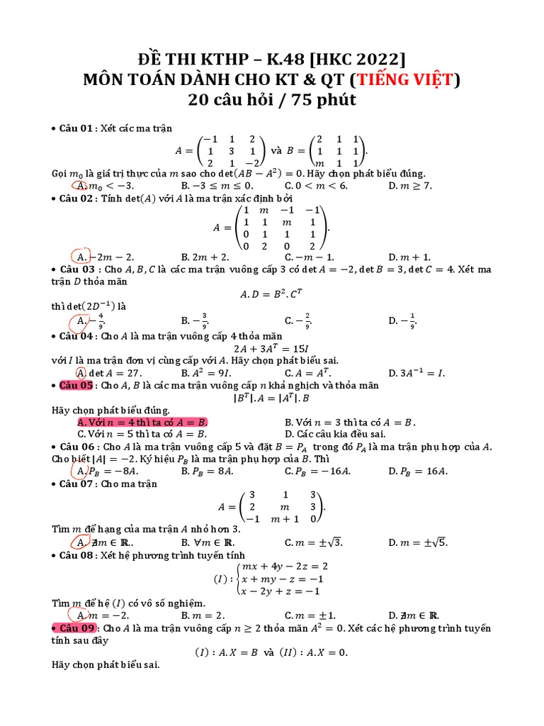 Đề Thi K48 Trước | PDF