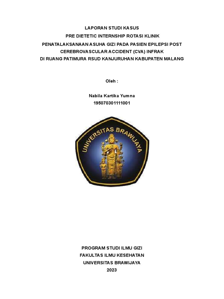 PDIK2023 - ARC - Nabila Kartika Yumna - Kasus Harian - IPD B - Epilepsi Post CVA Infrak | PDF