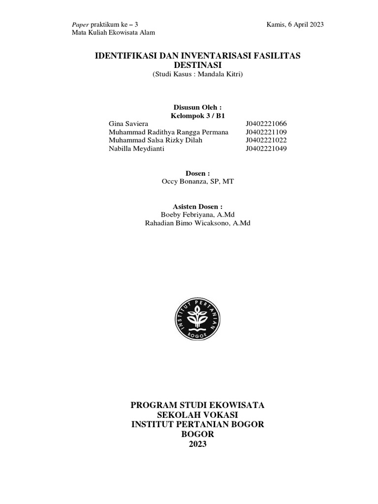 Paper 3 - WISLAM - Kel 3 - B1 | PDF