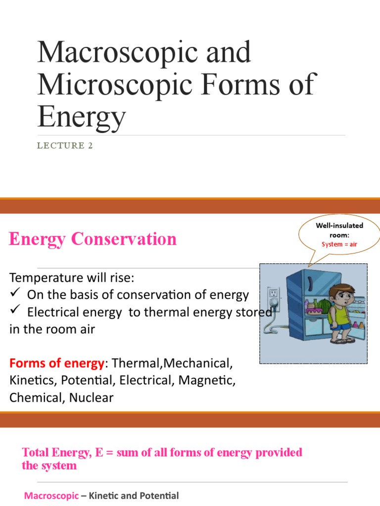 Lecture 2. Macroscopic and Microscopic Forms of Energy | PDF