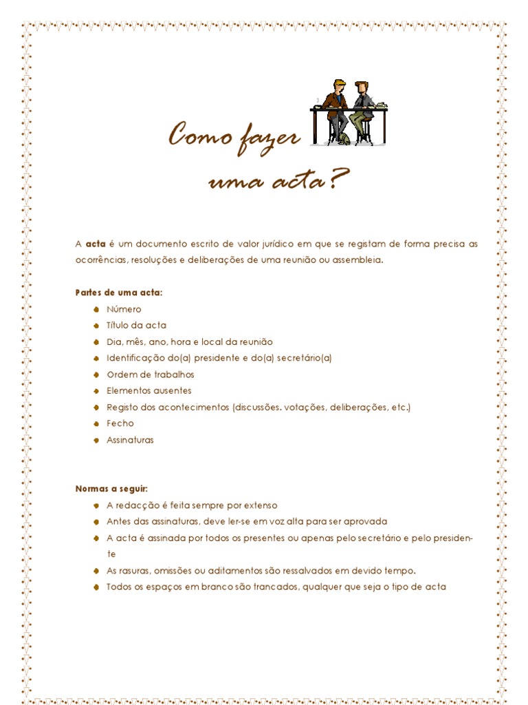 Como Fazer Uma Acta | PDF