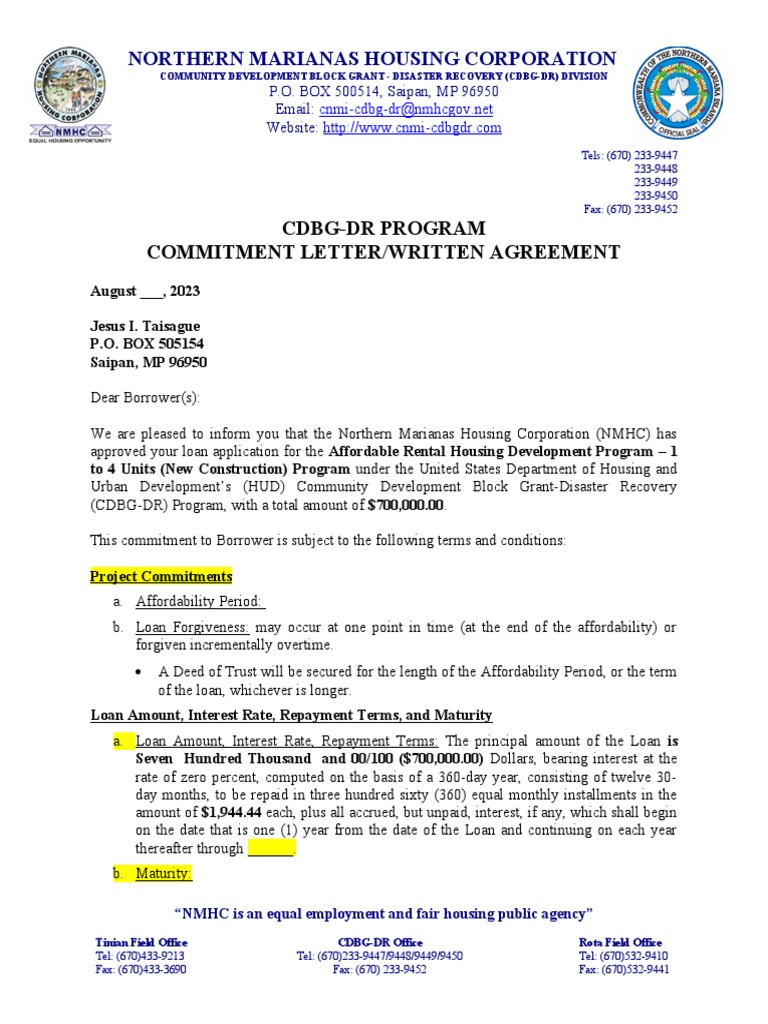 Commitment Letter | PDF