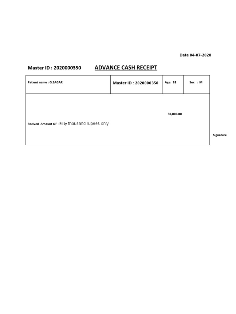 Cash Recipet | PDF