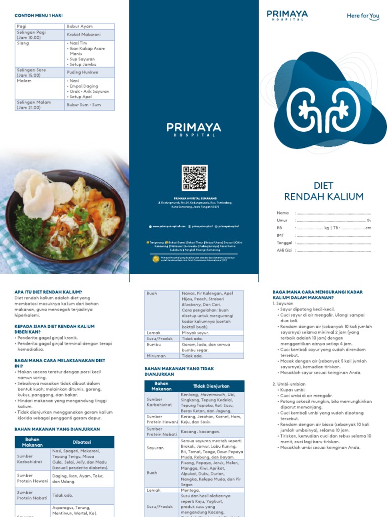 Brosur Diet Rendah Kalium | PDF