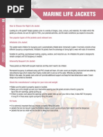 Inflatable Life Jacket Inspection Checklist | PDF