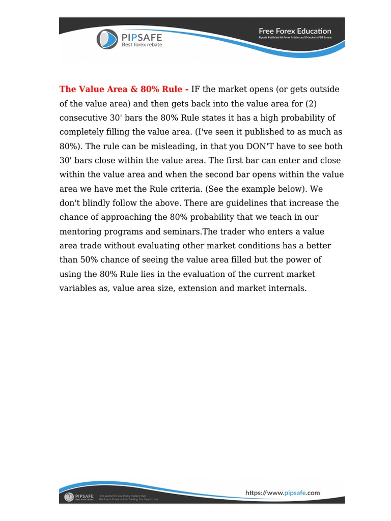 The Value Area & 80% Rule | PDF