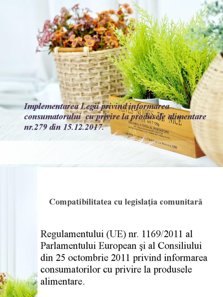 Implementarea Legii Privind Informarea Consumatorului Cu Privire La ...