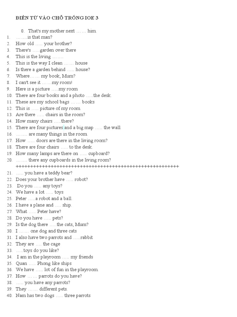 BỘ ĐỀ TRẮC NGHIỆM IOE LỚP 3 | PDF