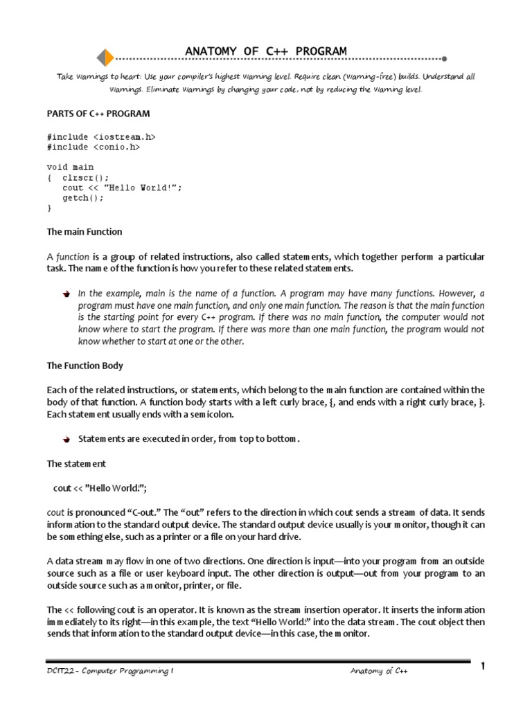 DCIT22 2020 Lecture 2 Introduction To Programming Part3 | PDF | Programming | Computer Program