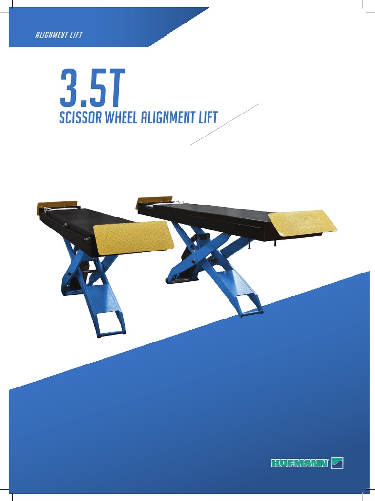 EELR734AL_Hofmann 3.5T Alignment Lift_HR | PDF