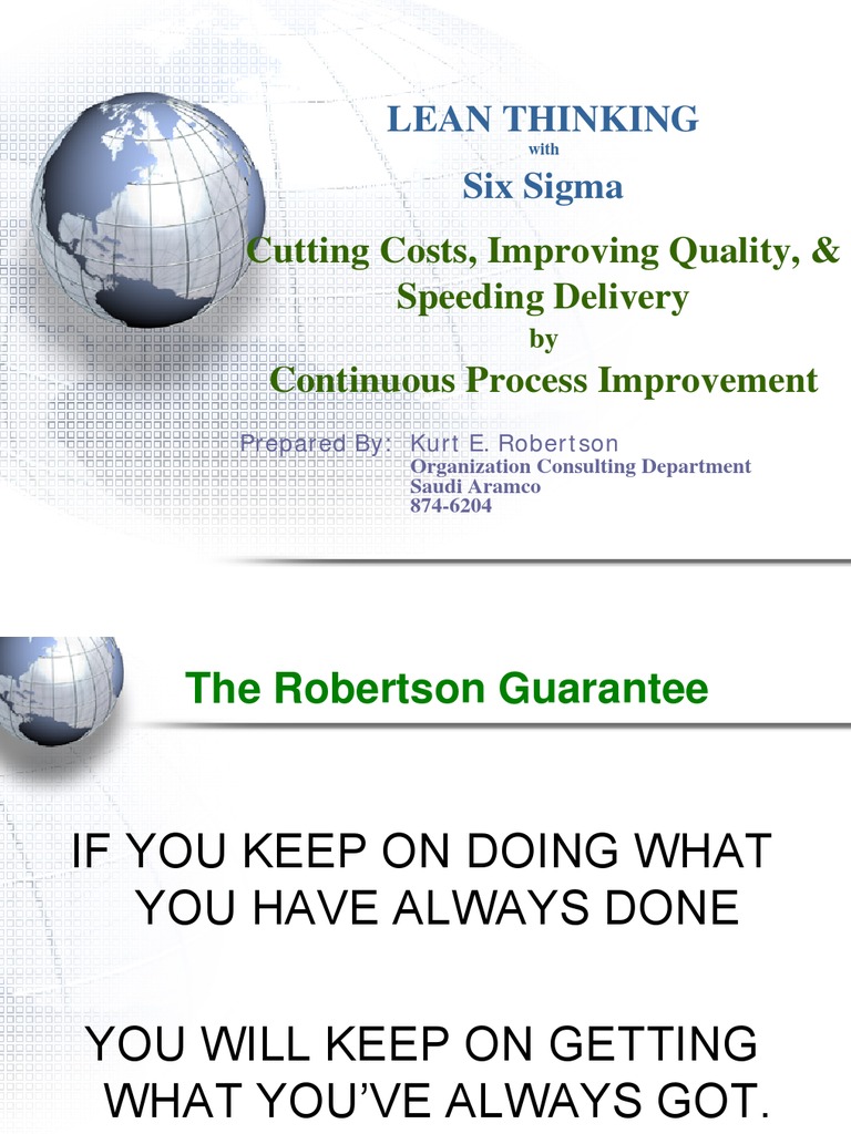 Lean Thinking | PDF | Lean Manufacturing | Six Sigma