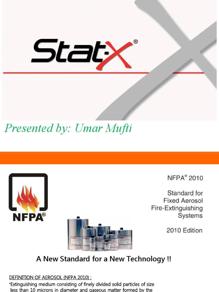 Fire Suppression System (Stat-X) | PDF | Aerosol | Ozone