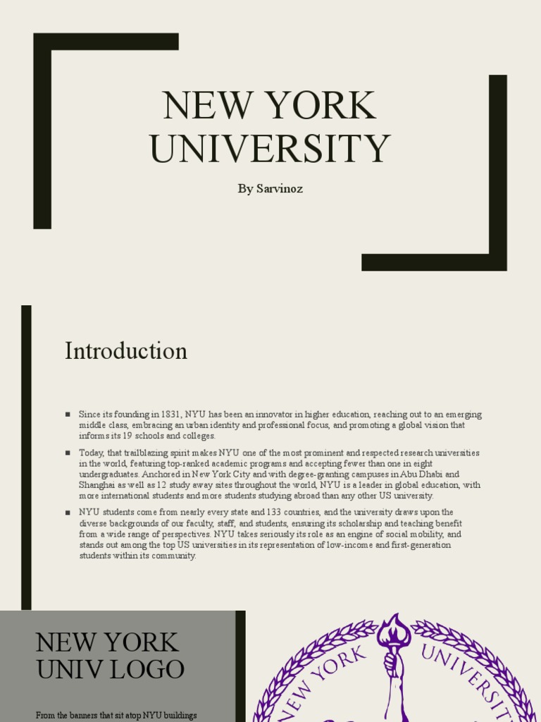 New York University | PDF